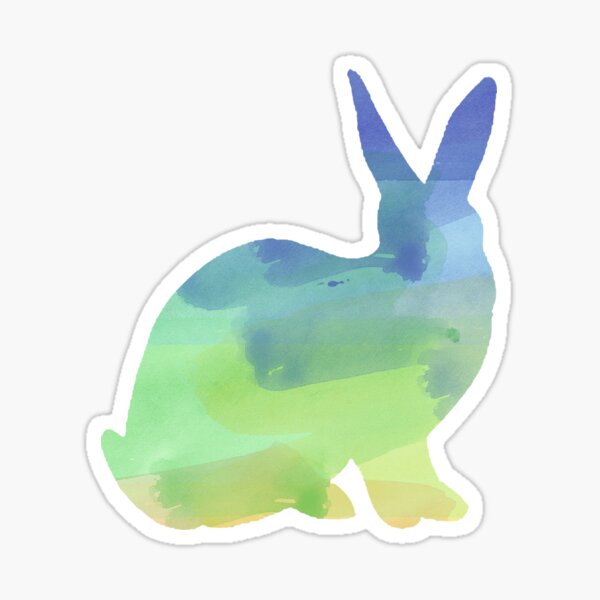 "Flemish Giant Rabbits Watercolor T Shirt Water Color Shirt" Sticker by ...