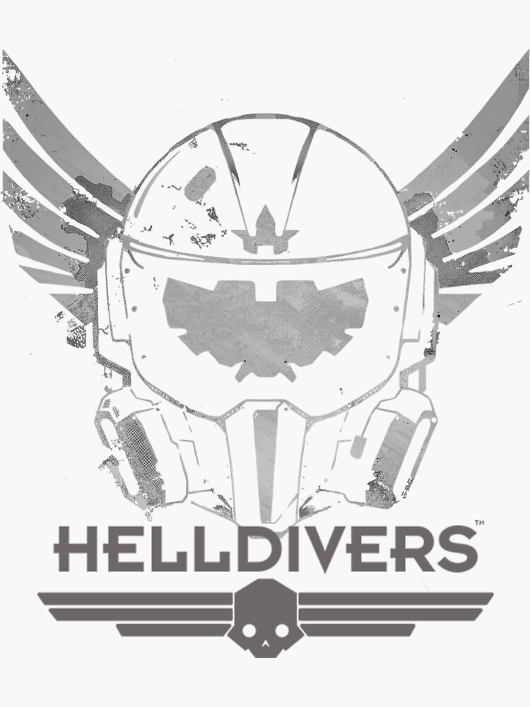 "helldivers game sticker design" Sticker for Sale by tolga-cetinkaya ...