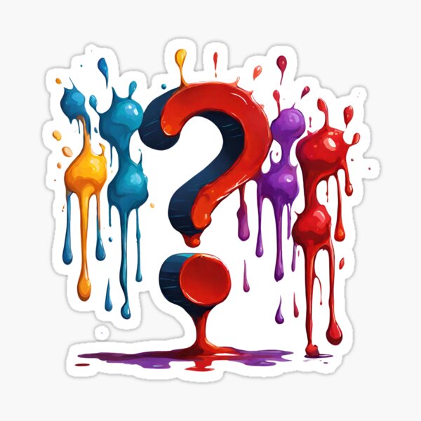 "Question mark-art" Sticker for Sale by Blue Eye | Redbubble