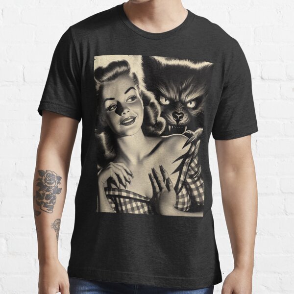 Essential T-Shirt for Sale mit "Horror-Pin-up" von PulpVintage | Redbubble