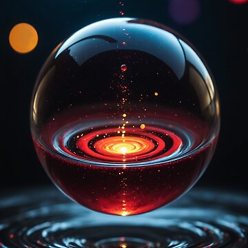 "A beautiful orb floating on a swirling vortex of beautiful black thick ...