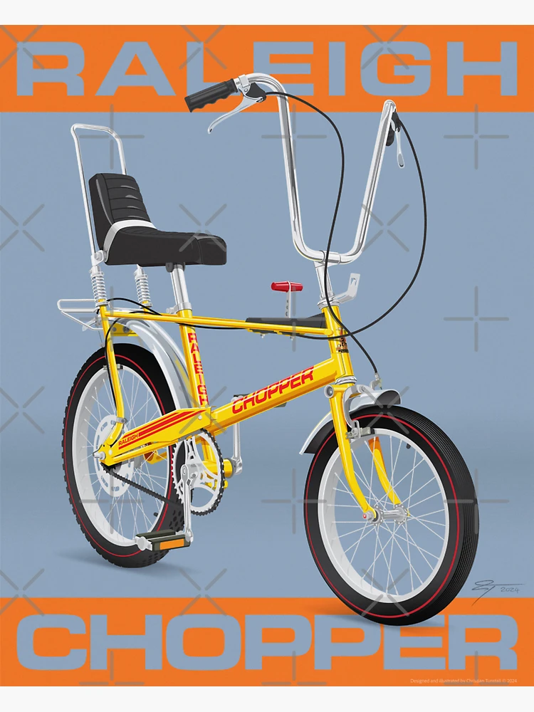 Raleigh Chopper Mk2 Yellow Sticker for Sale by Tunstall Redbubble