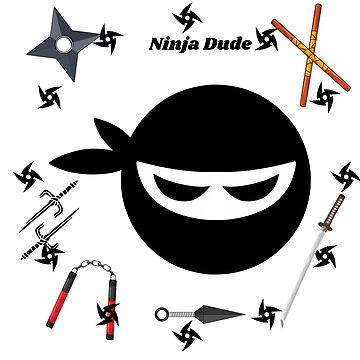 "Ninja Dude" Sticker for Sale by DuchessDesign81 | Redbubble