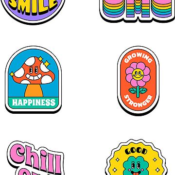 "Retro sticker pack" Sticker for Sale by LandOfThieves | Redbubble
