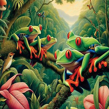 "Tree Frogs" Poster for Sale by Rich La Bonté | Redbubble