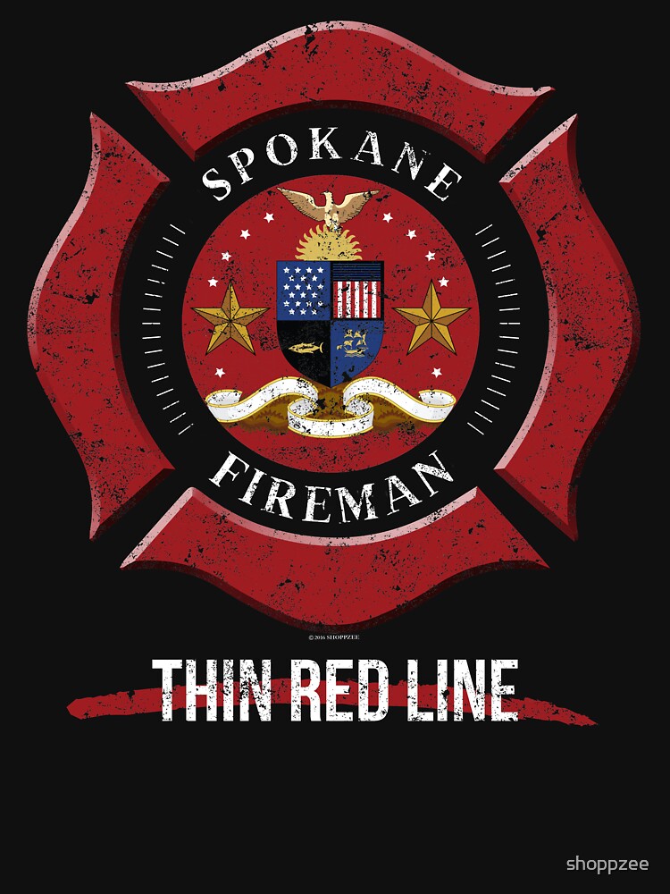 "Spokane Washington Shirt Firefighter Shirt" T-shirt for Sale by ...