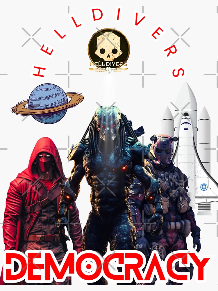 "HELLDIVERS" Sticker for Sale by NEWMAN100 | Redbubble