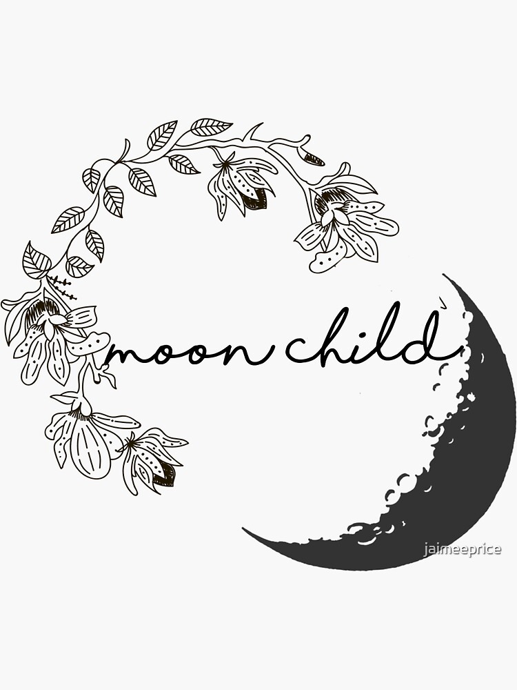 "Moon child" Sticker by jaimeeprice | Redbubble