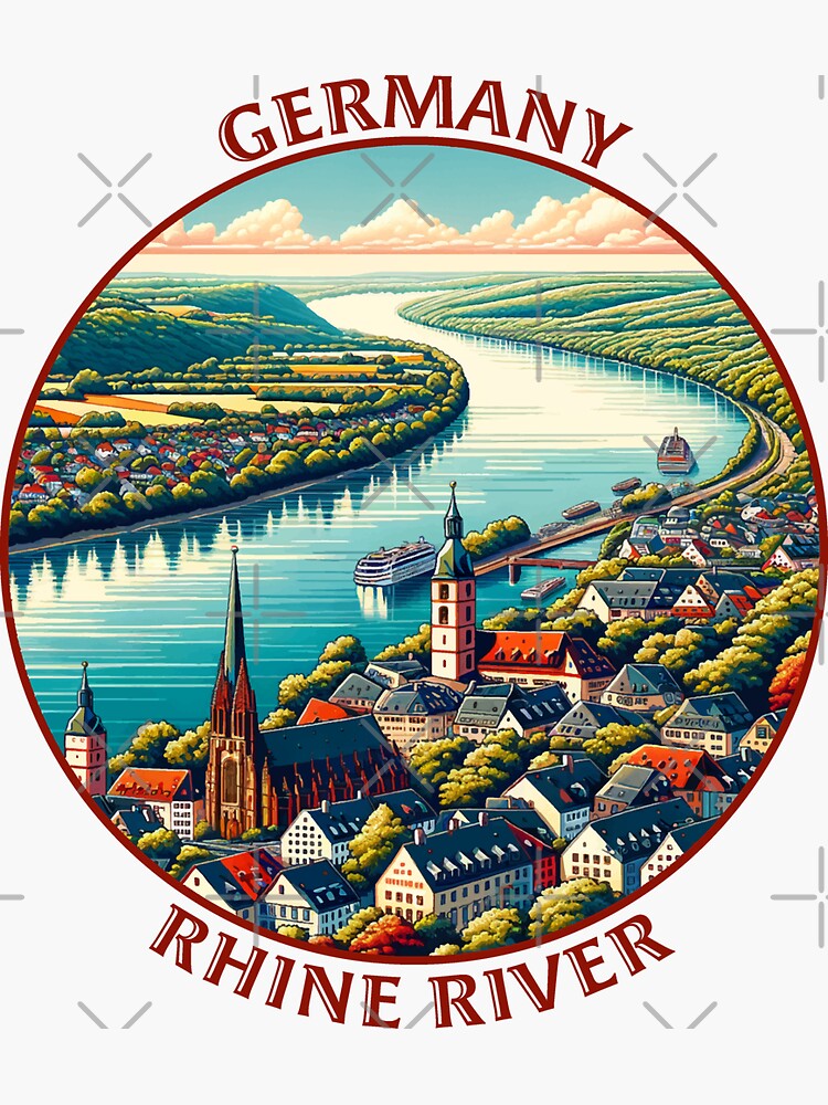 "Rhine River Germany" Sticker for Sale by NPStudio | Redbubble