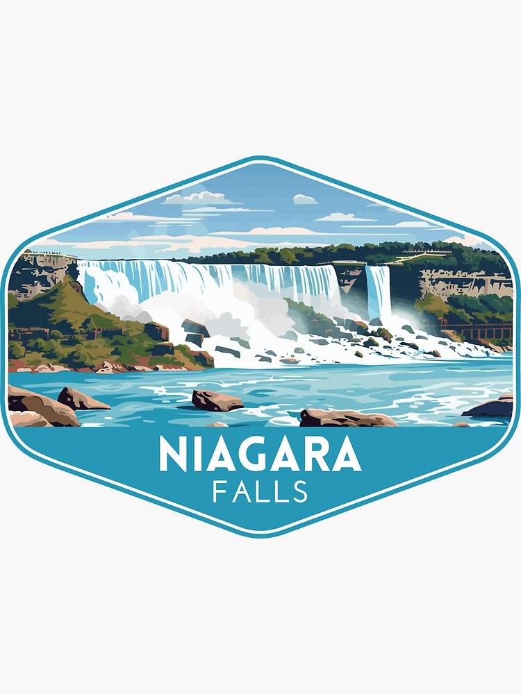 "Niagara Falls Travel Art" Sticker for Sale by electricninja | Redbubble