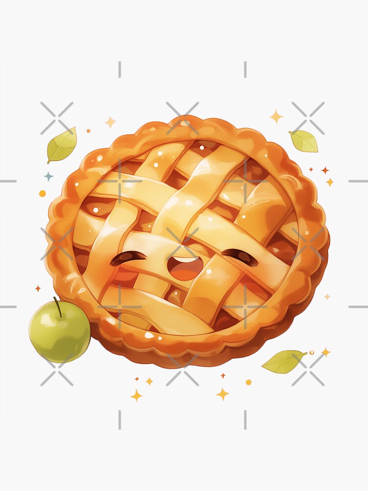 "An adorable apple pie" Sticker for Sale by peppermina | Redbubble