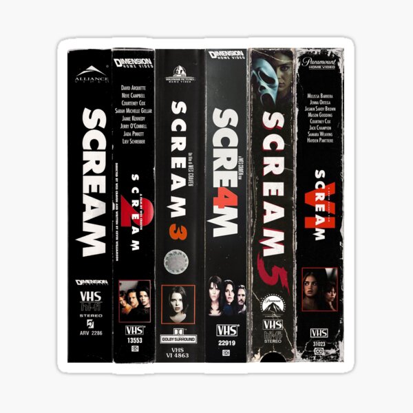 "Scream VHS Collection" Sticker for Sale by Blevins22 | Redbubble