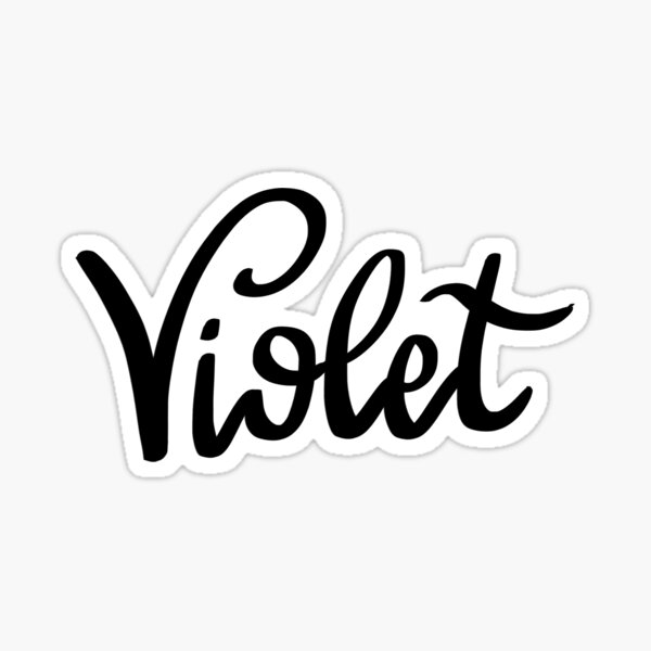 "Violet " Sticker for Sale by ellietography | Redbubble