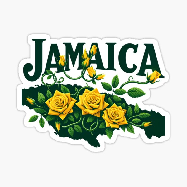 "JA Map" Sticker for Sale by stacyann1 | Redbubble