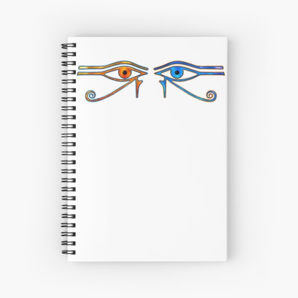"Egyptian eye of Horus, Ra, Thoth, left & right eyes" Spiral Notebook ...