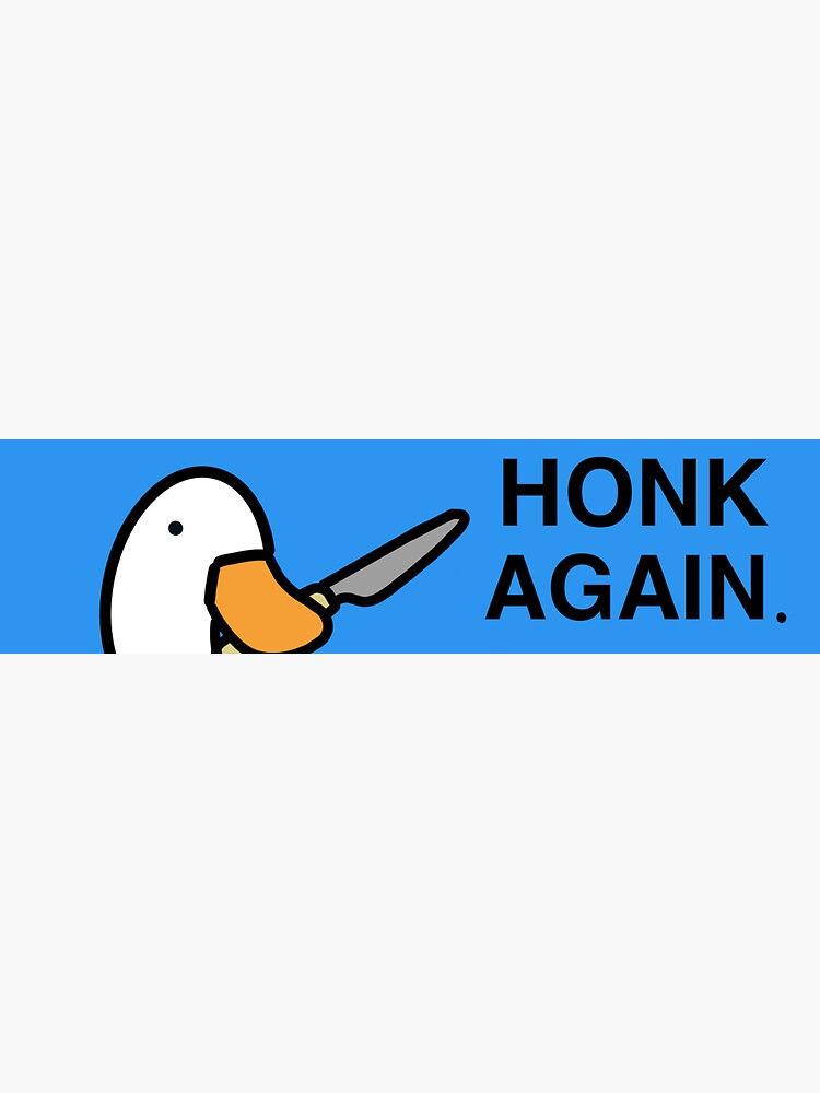 "Menacing goose bumper sticker" Sticker for Sale by eszet1998 | Redbubble