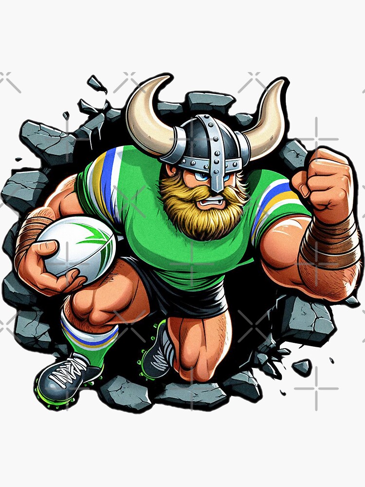 "Canberra Raiders Smash Through" Sticker for Sale by musclestache ...