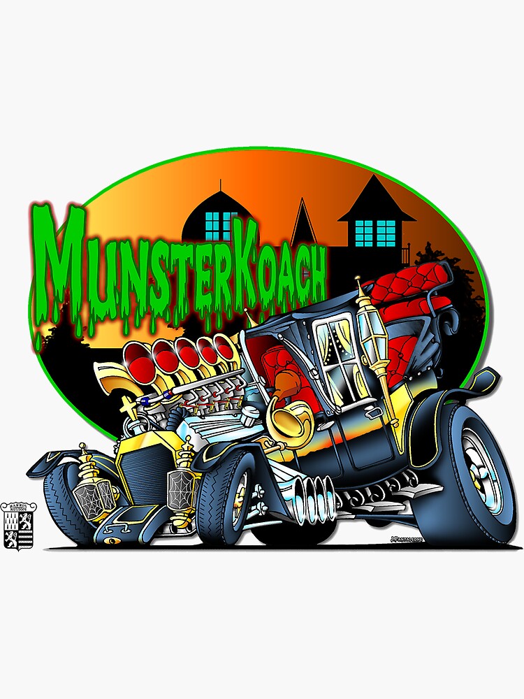 "The Munster Koach" Sticker for Sale by brettbarris | Redbubble