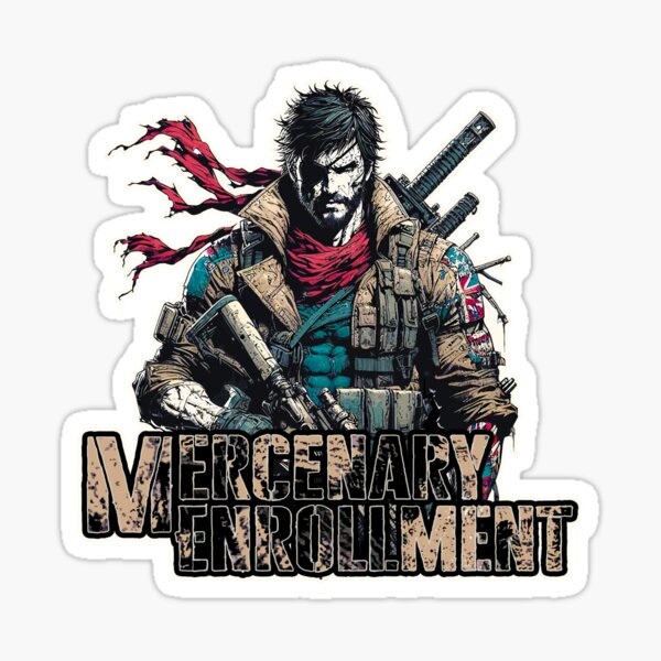 "Mercenary Enrollment" Sticker for Sale by aswIDN | Redbubble