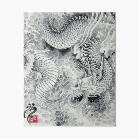"Ink painting dragon 180411 JAPAN" Art Board Print for Sale by yakudo ...
