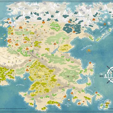 "Fighting Fantasy World Allansia continent" Poster for Sale by qpiii ...