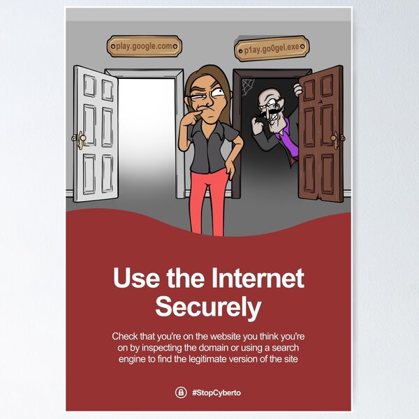 "Stop Cyberto - Use the internet securely" Poster for Sale by Usecure ...