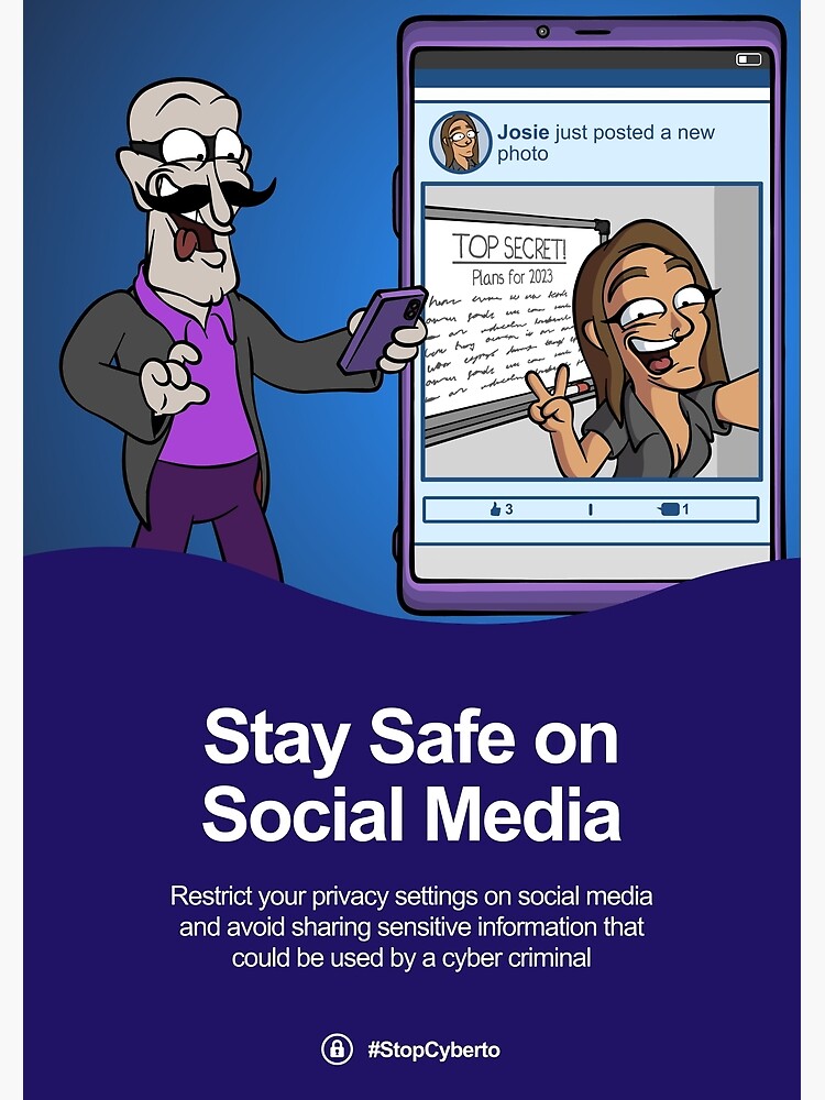 "Stop Cyberto - Stay safe on social media" Poster for Sale by Usecure ...
