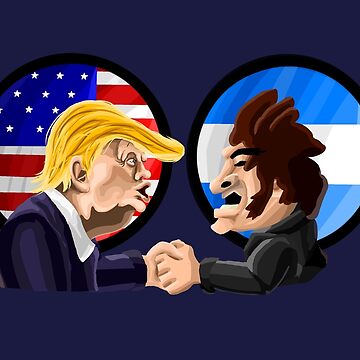 "Donald Trump x Javier Milei Argentina/USA FLAGS" Sticker by Super-TS ...