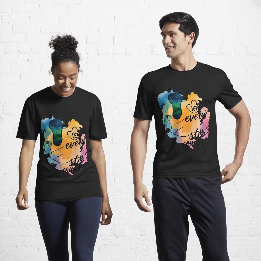 "Watercolor Footprint & Heartbeat - Every Step Counts" Sticker for Sale ...