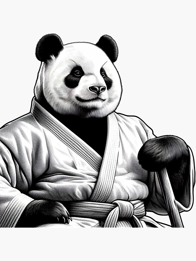 "Wise Smart Panda Gi Warrior " Sticker for Sale by Martial-Art-23 ...