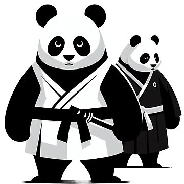 "Brazilian jiu jitsu Black White Panda GI" Sticker for Sale by Martial ...