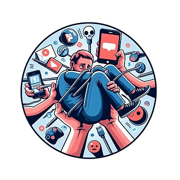 "Social Media Addiction" Poster for Sale by Gulyabani | Redbubble