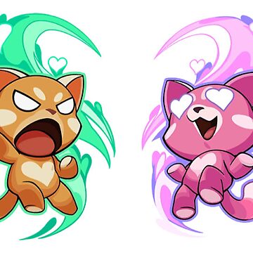 "cat duo :)" Sticker for Sale by hibbaaa | Redbubble