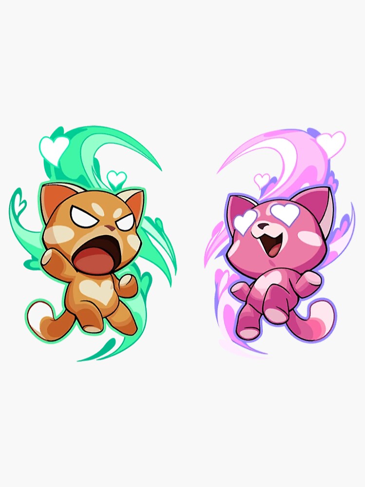 "cat duo :)" Sticker for Sale by hibbaaa | Redbubble