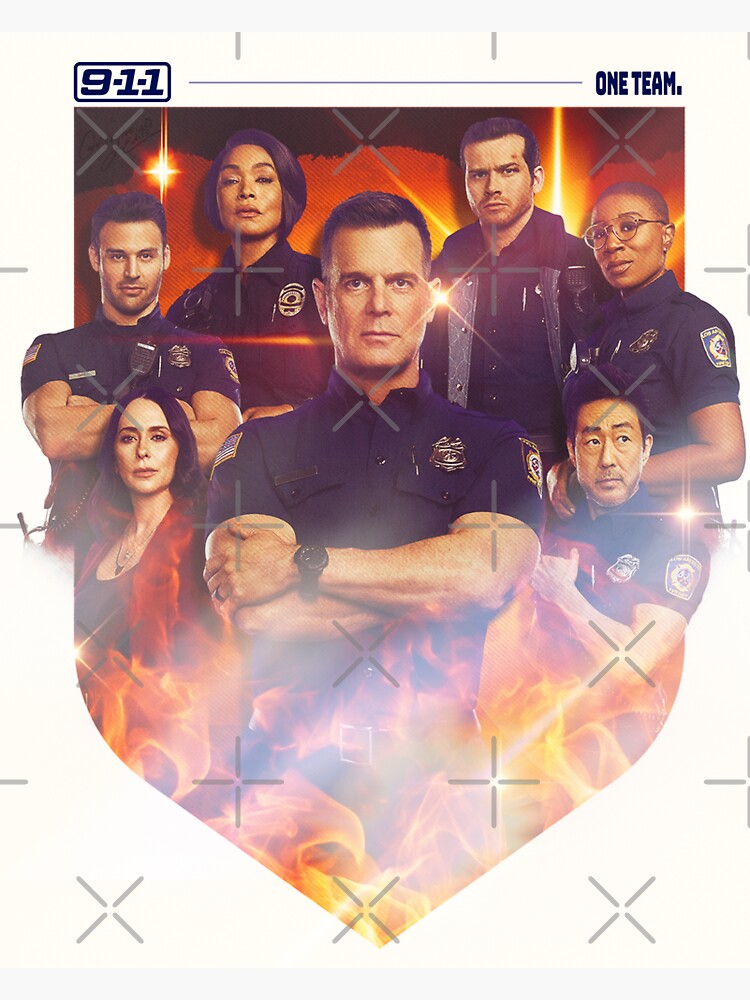 "9-1-1 : One Team" Sticker for Sale by vickytoriaq | Redbubble