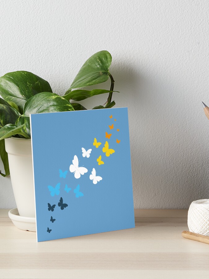 "Cute AroAce Pride Flag Butterflies, Subtle Aromantic Asexual Design" Art Board Print for Sale ...