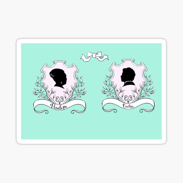 "Penelope and Colin Bridgerton" Sticker for Sale by Disco-very | Redbubble