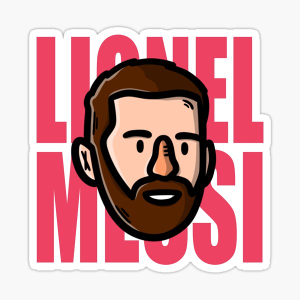 "Lionel Messi - Inter Miami" Sticker for Sale by labemolart | Redbubble