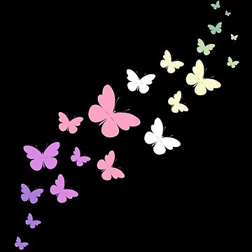 "Cute Genderfae Pride Flag Butterflies, Subtle Genderdoe Design ...