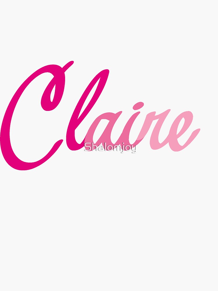 "Claire" Sticker by Shalomjoy | Redbubble