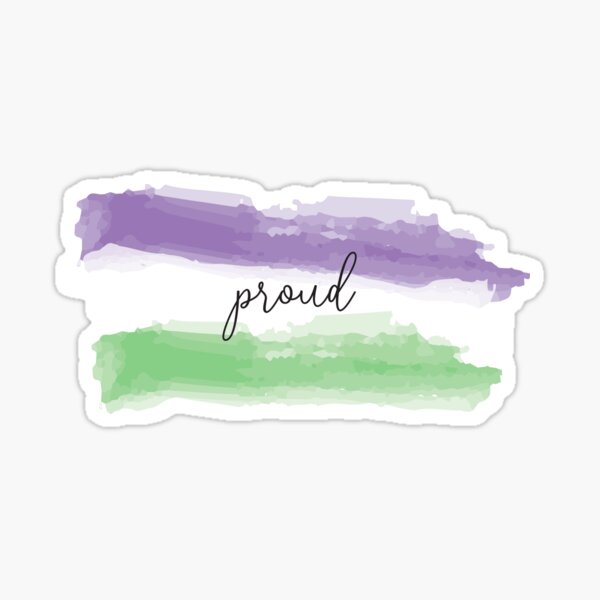 "Genderqueer Pride" Sticker for Sale by PaigeBrowne | Redbubble