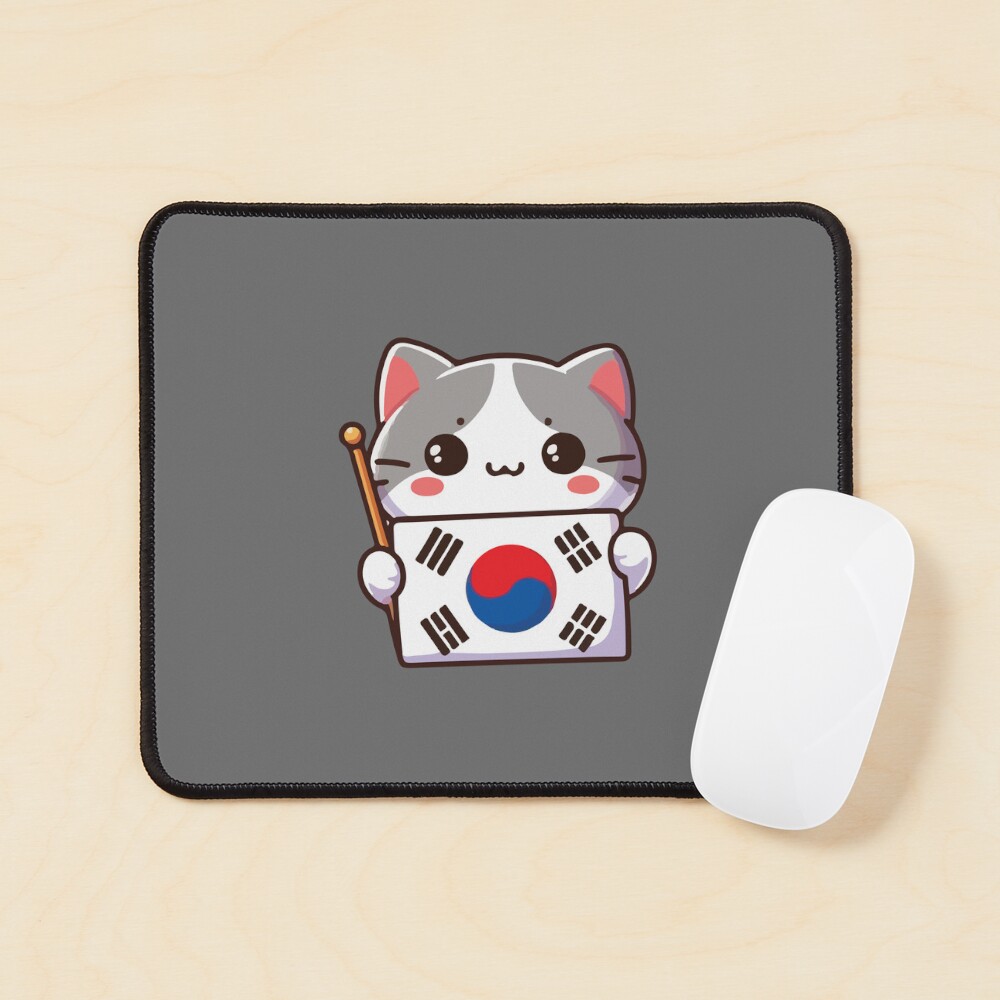 "Cat holding the Republic of Korea flag" Sticker for Sale by ...