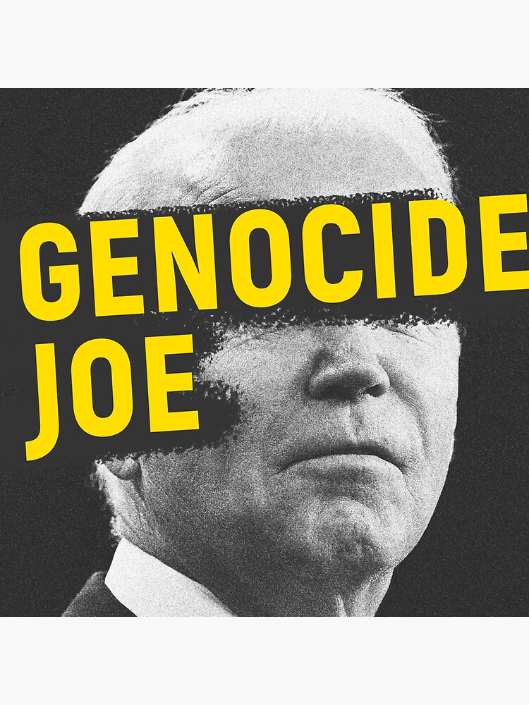 "Genocide Joe" Sticker for Sale by AnassBachar | Redbubble