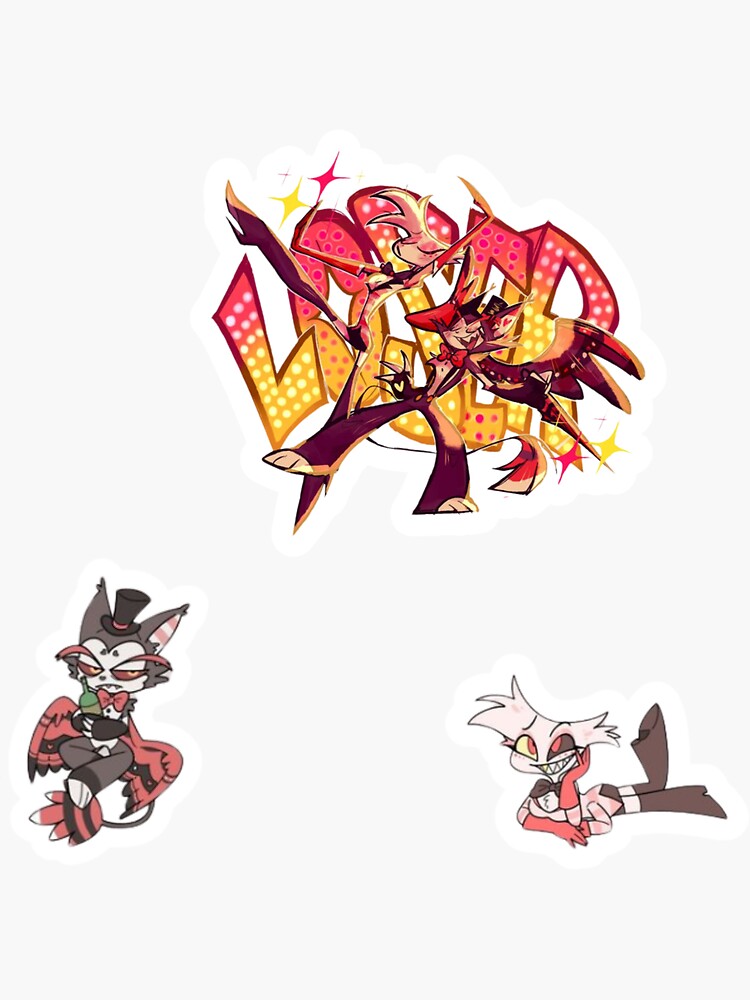 "Huskerdust Husker Angeldust Hazbin Hotel Sticker Pack" Sticker for ...