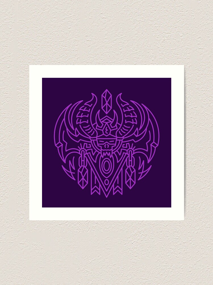 "Hunter of Demons – Class Crest (color)" Art Print by dcmjs | Redbubble