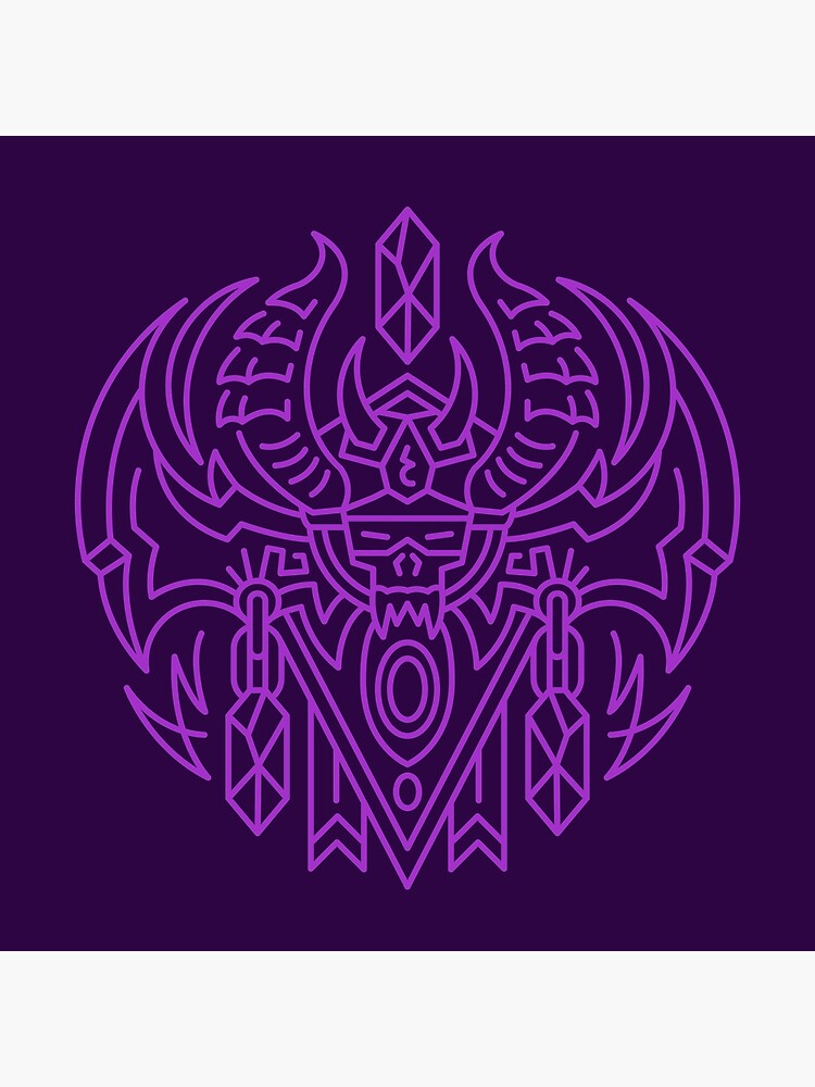 "Hunter of Demons – Class Crest (color)" Art Print by dcmjs | Redbubble