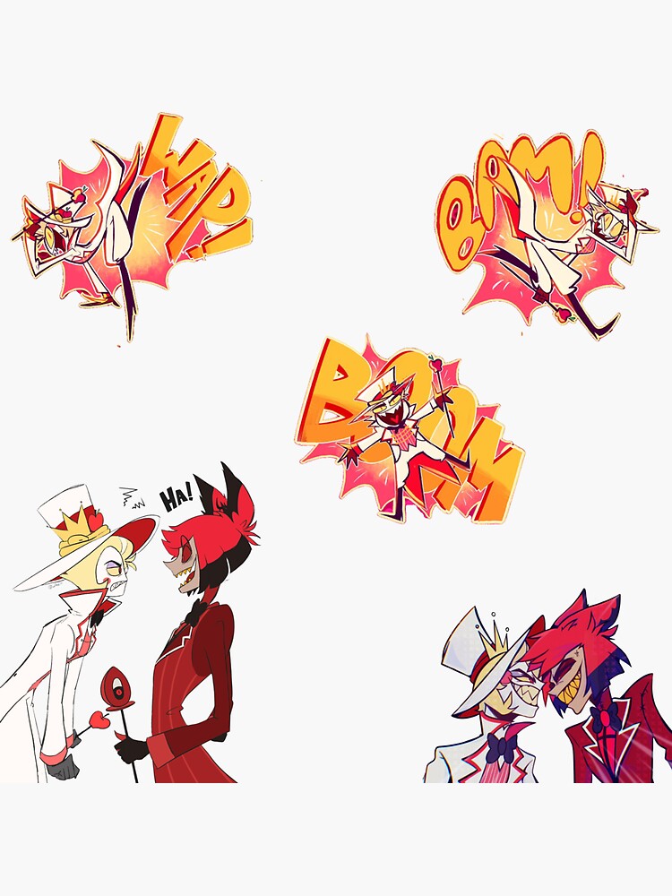 "Lucifer Morningstar Hazbin Hotel Sticker Pack" Sticker for Sale by ...