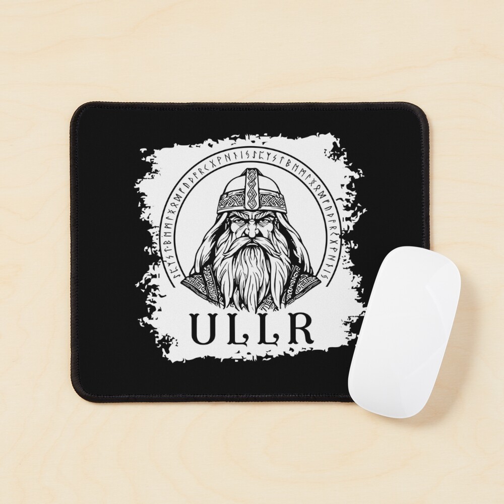 "Ullr Viking God of winter Norse Mythology with runes" Sticker for Sale ...