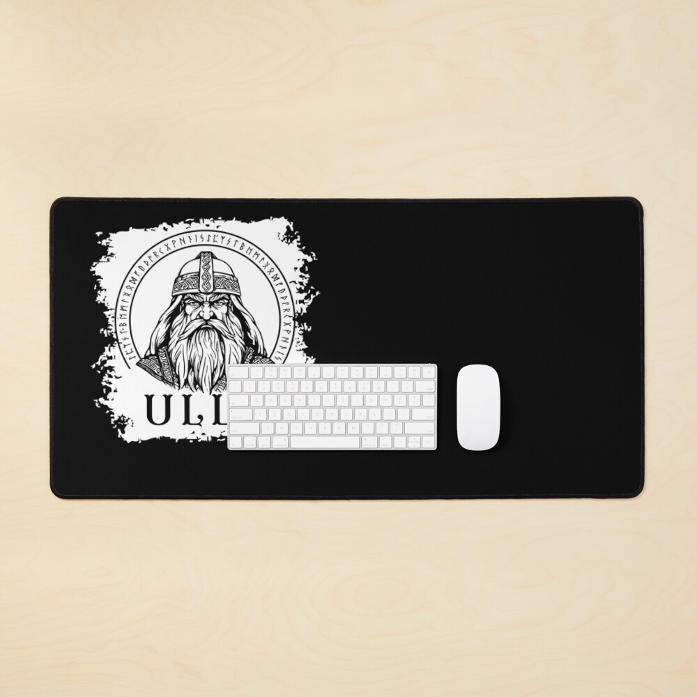 "Ullr Viking God of winter Norse Mythology with runes" Sticker for Sale ...