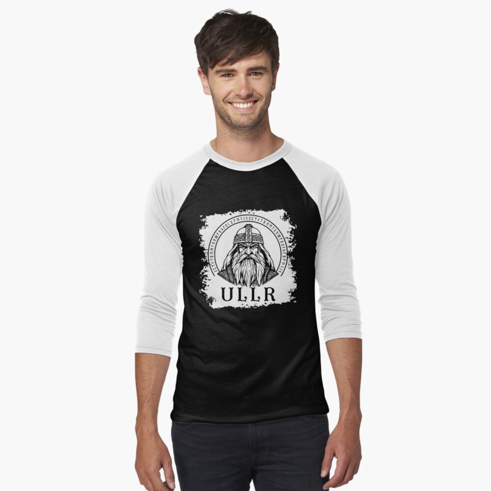 "Ullr Viking God of winter Norse Mythology with runes" Sticker for Sale ...